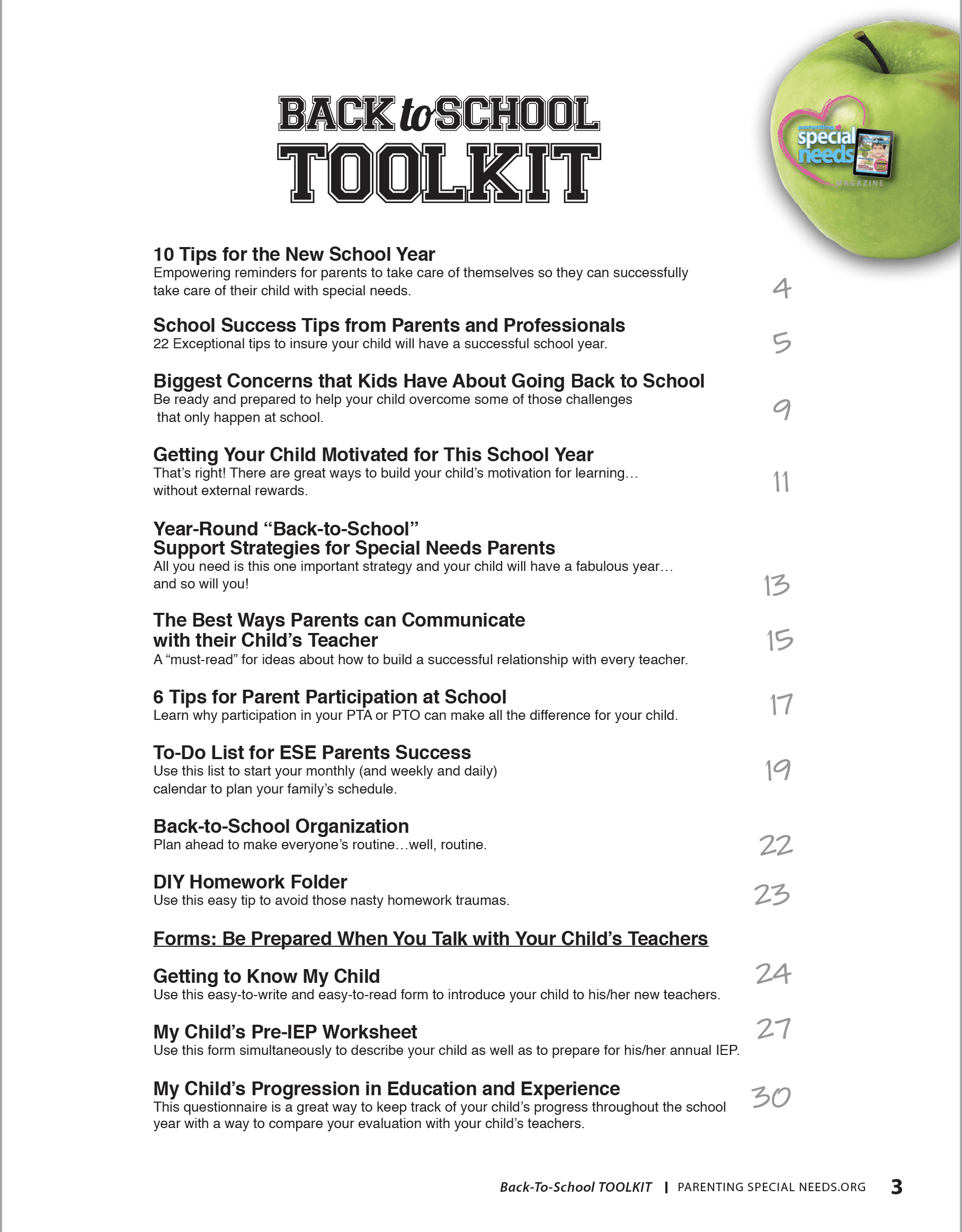 Parenting Insights Back-to-School ToolKit Equipping Parents of Children ...