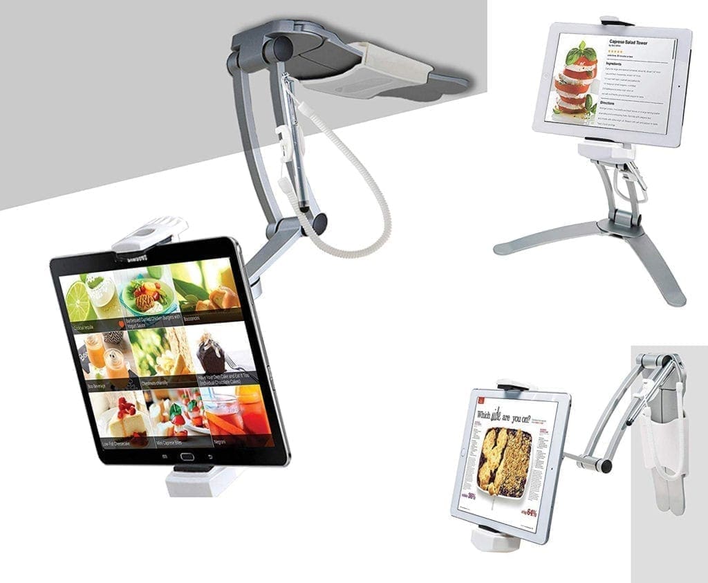 2-in-1 Kitchen Tablet Stand, CTA Digital Wall/Desktop Mount W/Stylus ...
