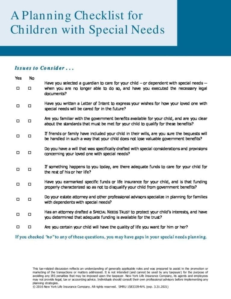 Planning Guides – Parenting Special Needs Magazine